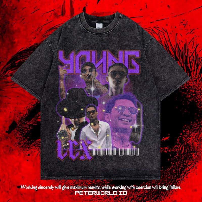 Jual PETERWORLD "YOUNG LEX" KAOS OVERSIZED / KAOS WASHED / STONE WASH ...