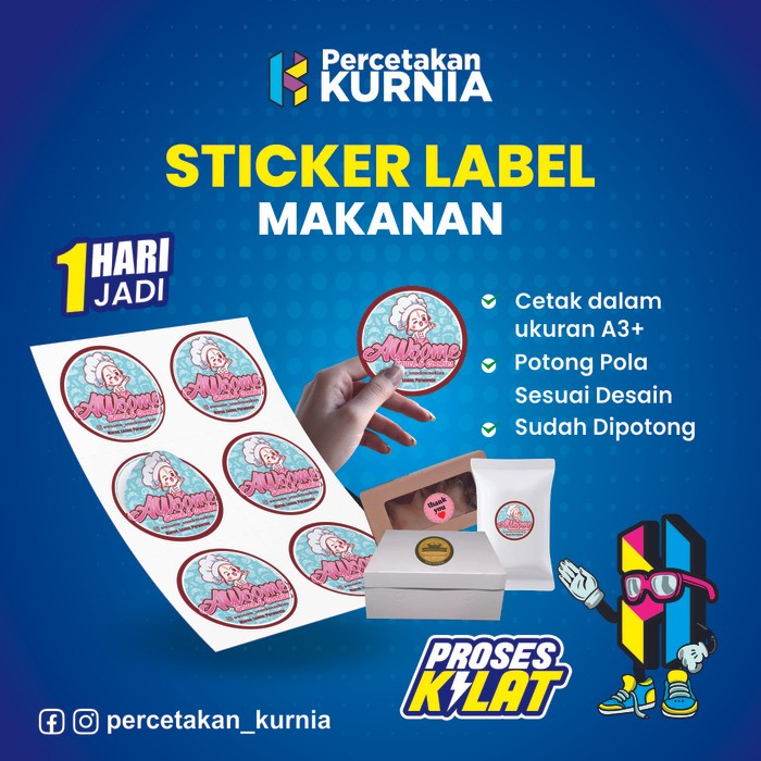Jual Stiker Label Makanan Custom / Sticker Label Makanan / Stiker ...