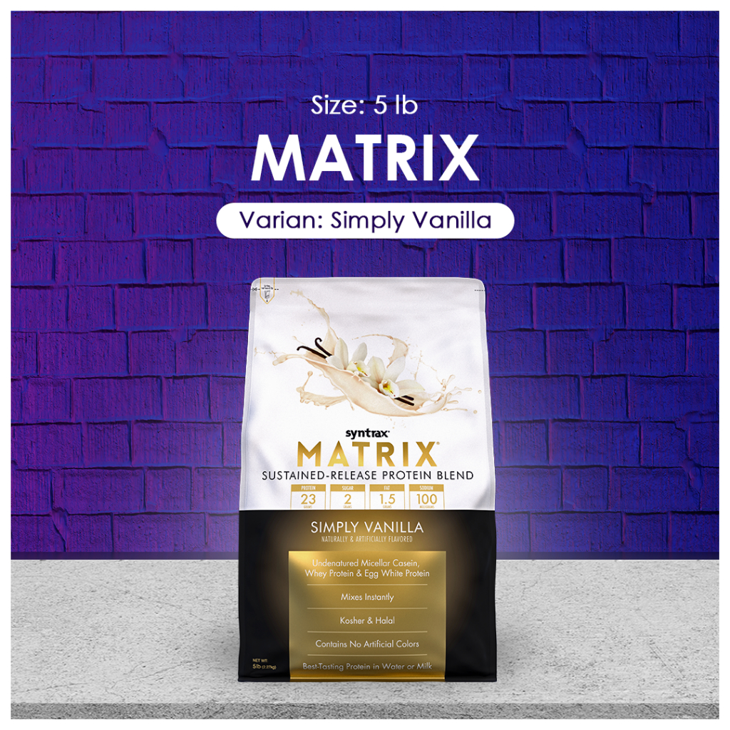 Jual SYNTRAX Matrix Sustained Release Protein Blend 5lbs - Simply ...