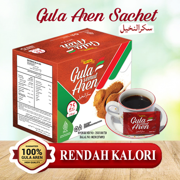 Jual Pondok Aren 25 Sachet Gula Aren Sachet Stick Bubuk Asli Murni 100% ...