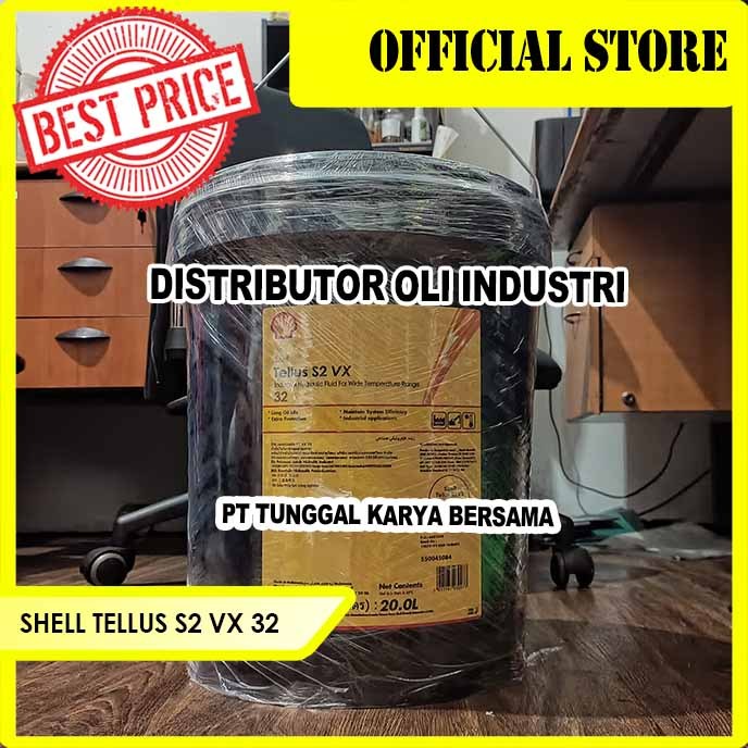 Jual SHELL TELLUS S2 VX 32 - High VI Hydraulic Oil (KEMASAN 20 LITER ...