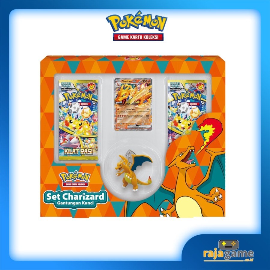 Jual Pokémon Game Kartu Koleksi Scarlet & Violet Set Charizard Gantungan Kunci Kilat Rasi (SV8S ...