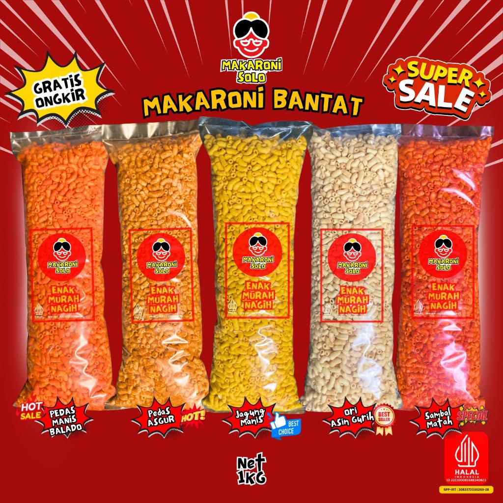 Jual 1 BAL MAKARONI BANTAT KRESS 5 VARIAN RASA JAGUNG MANIS, ASIN GURIH ...