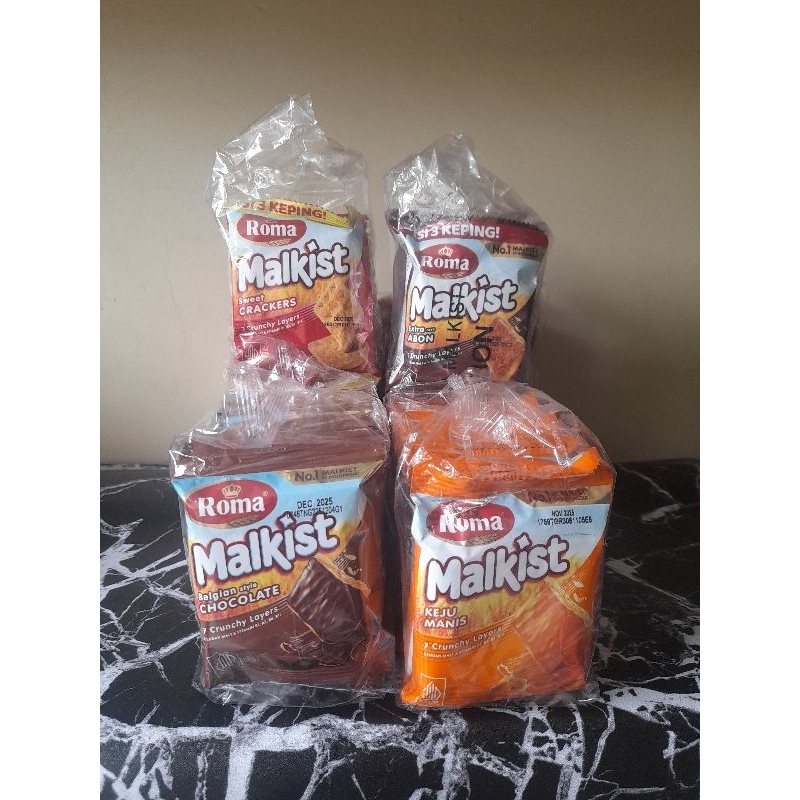 Jual Roma Malkist (Chocolate, Keju, Abon, Manis) Renteng (isi 10 ...