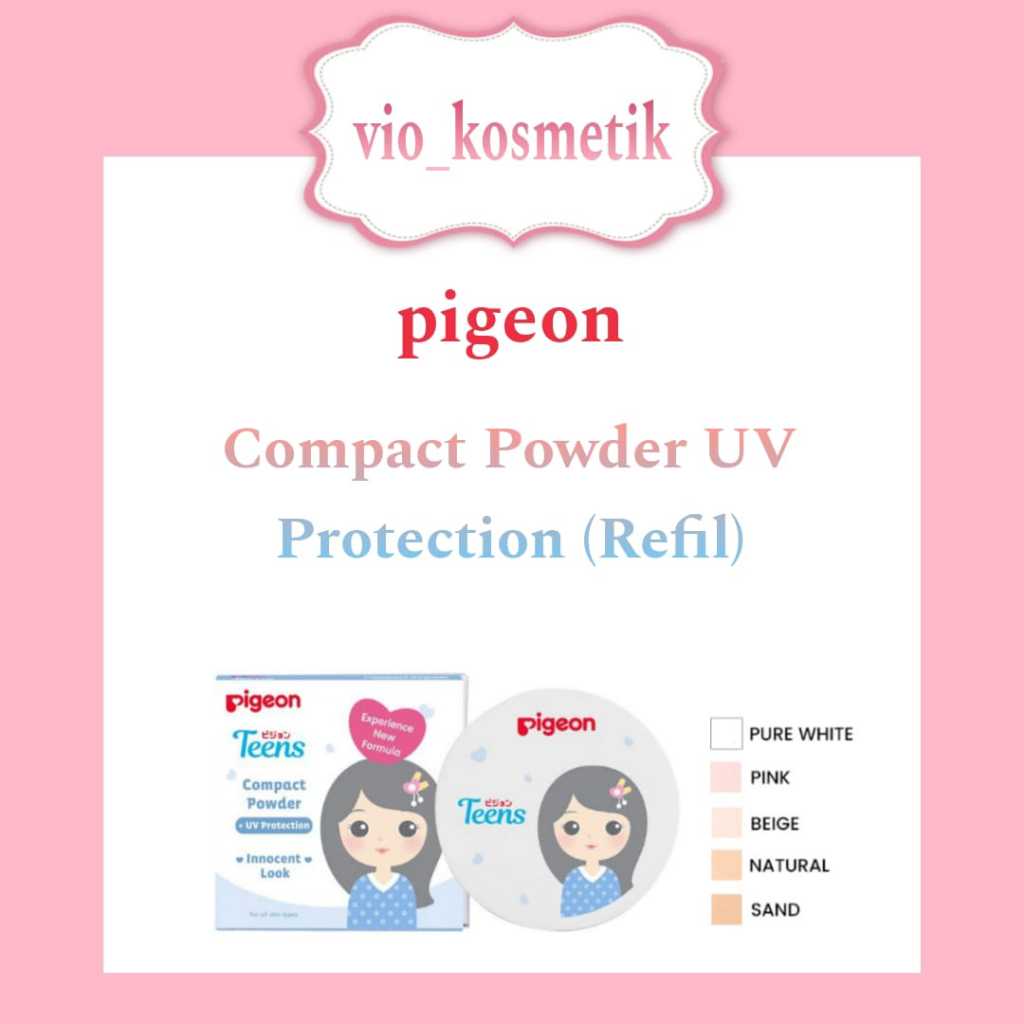 Jual PIGEON Compact Powder UV Protection 14 Gram ( REFILL KOTAK BIRU ...
