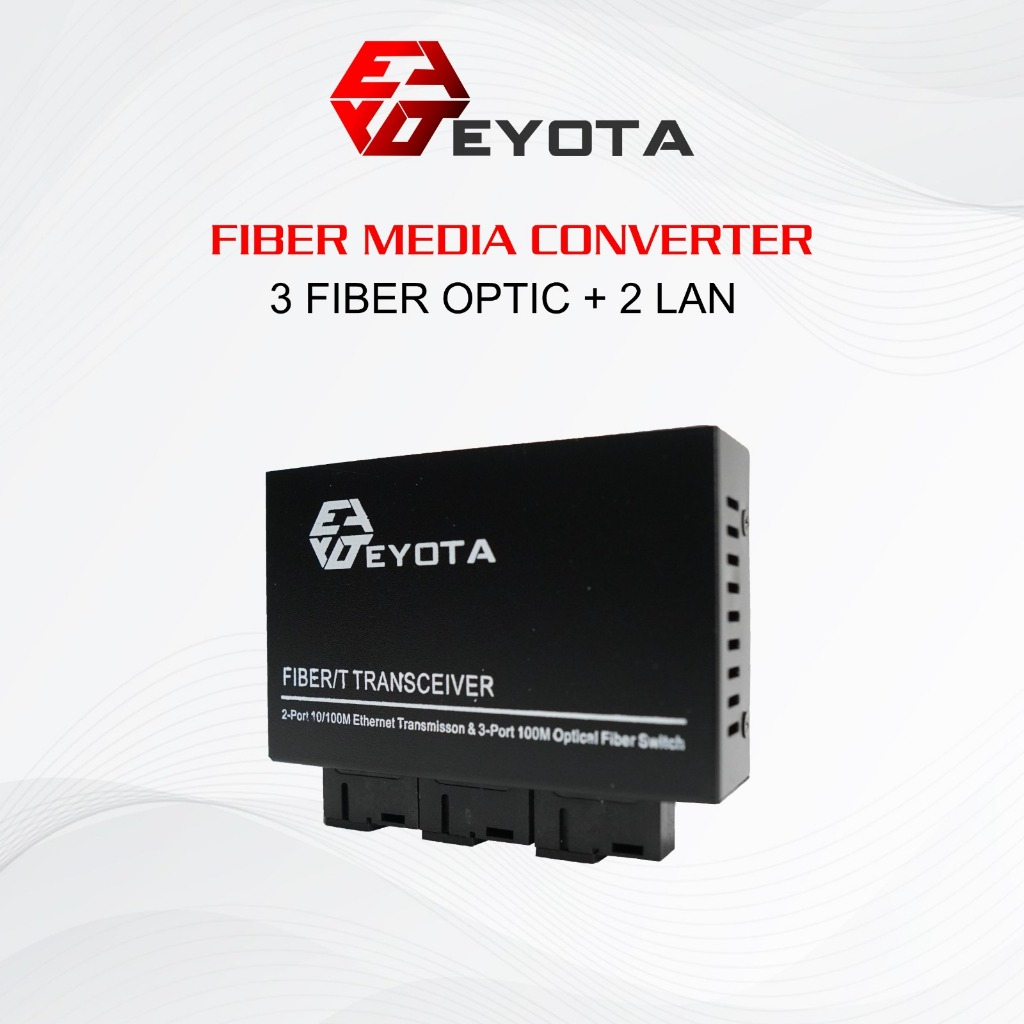 Jual Media Converter 3 FO 2 LAN 3 SC 2 RJ45 3F2E POE 10/100 Mbps Fiber ...