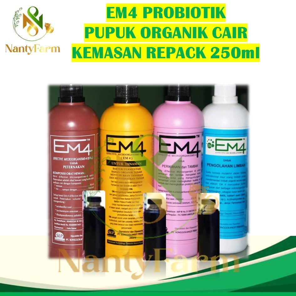 Jual EM4 Repack 250ml Pupuk Organik Pertanian Perikanan Peternakan ...