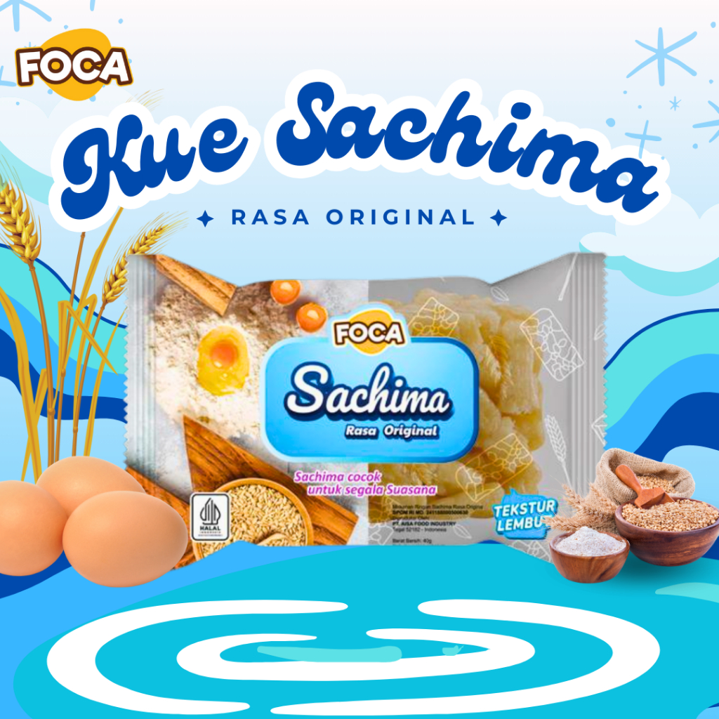Jual FOCA SACHIMA KUE LEMBUT ALL VARIANT - 40gr x 10 Pcs | Shopee Indonesia