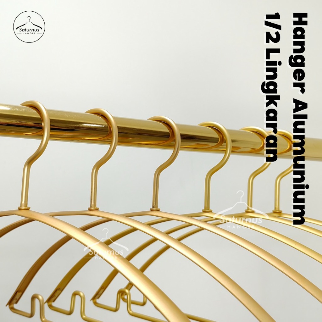 Jual Hanger Alumunium Emas Softgold CANBERRA Tebal Gantungan Baju Besi ...