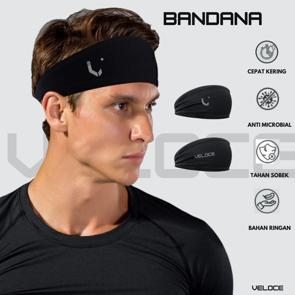 Jual Bandana Olahraga Pria Running Ikat kepala Olaharaga Pria Running ...