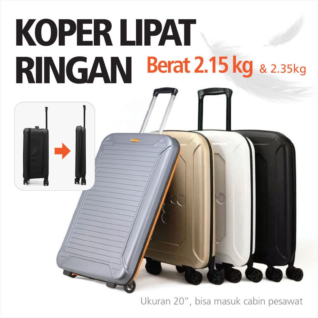 Jual Koper Kabin Lipat Tipis Ringan, 20" Cabin Foldable Luggage ...