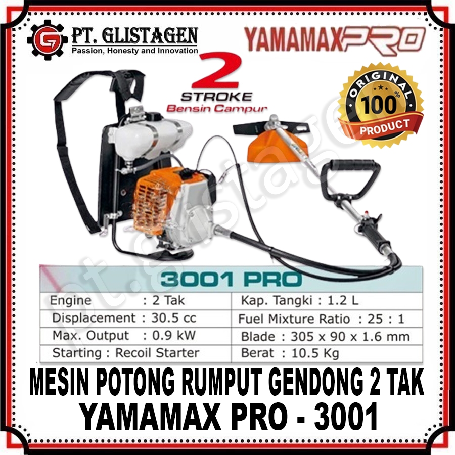 Jual YAMAMAX PRO 3001 Mesin Potong Rumput Gendong Brusch Cutter 2 TAK ...