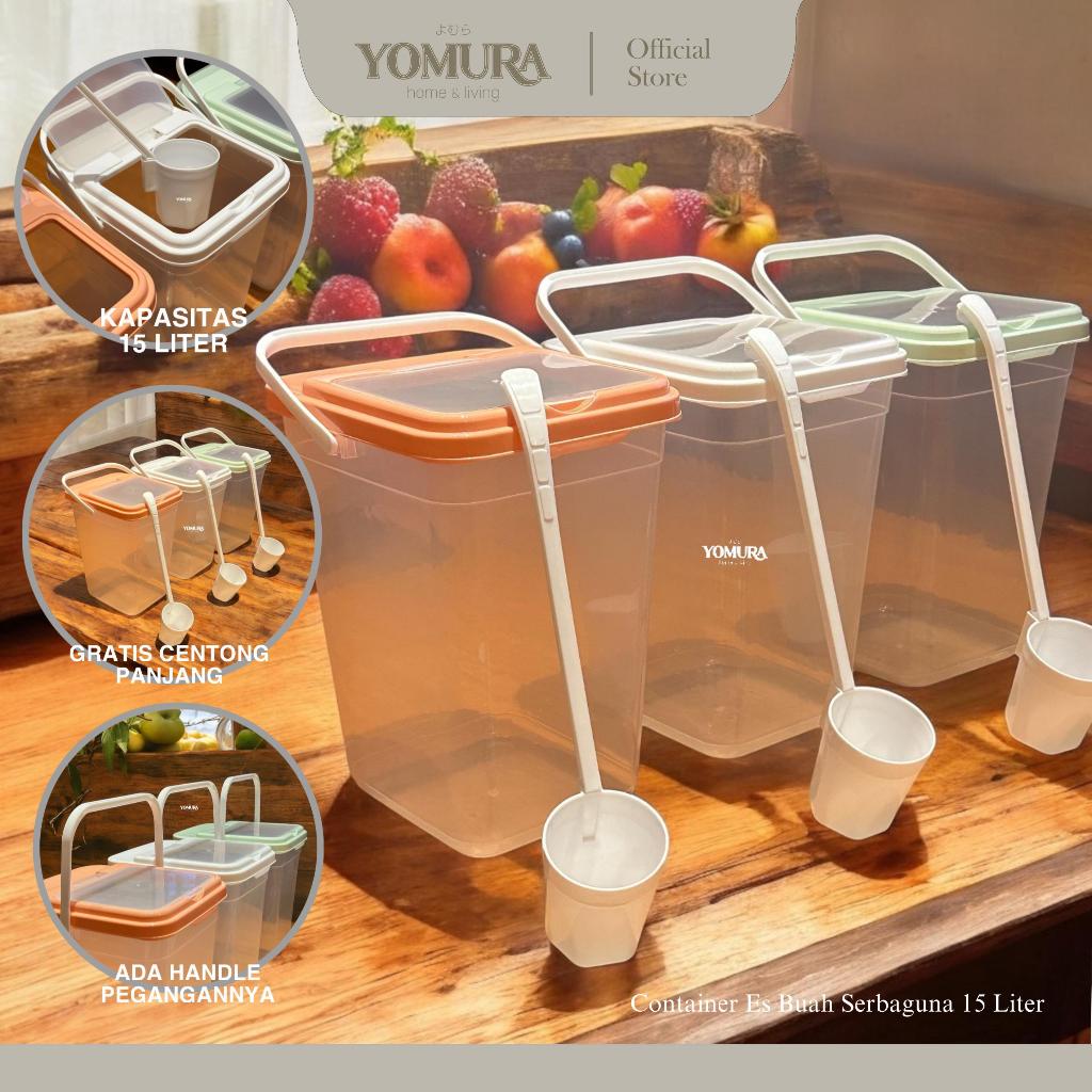 Jual YOMURA Container Minuman/ Es Buah Serbaguna 15 LITER GRATIS ...