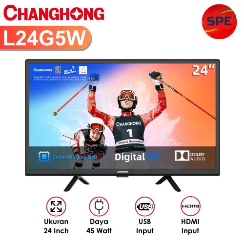 Jual TV DIGITAL CHANGHONG 24 INCH L24G5W GARANSI RESMI (MEDAN) | Shopee ...
