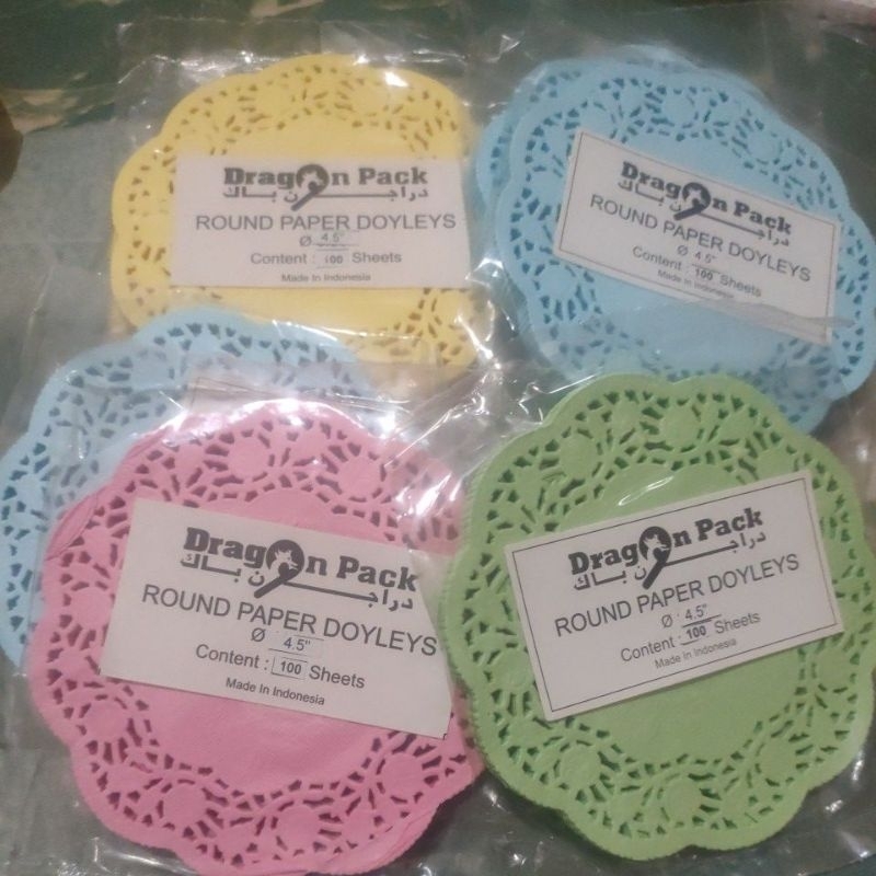 Jual Paper Doyleys Warna 4,5inch(alas toples 1/4kg) isi 100pcs | Shopee ...