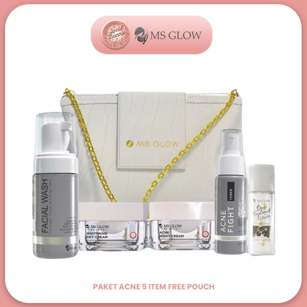 Jual MS Glow Paket Acne | MS GLOW Paket Wajah BONUS Product & Tas | MS Glow Paket Wajah Acne ...