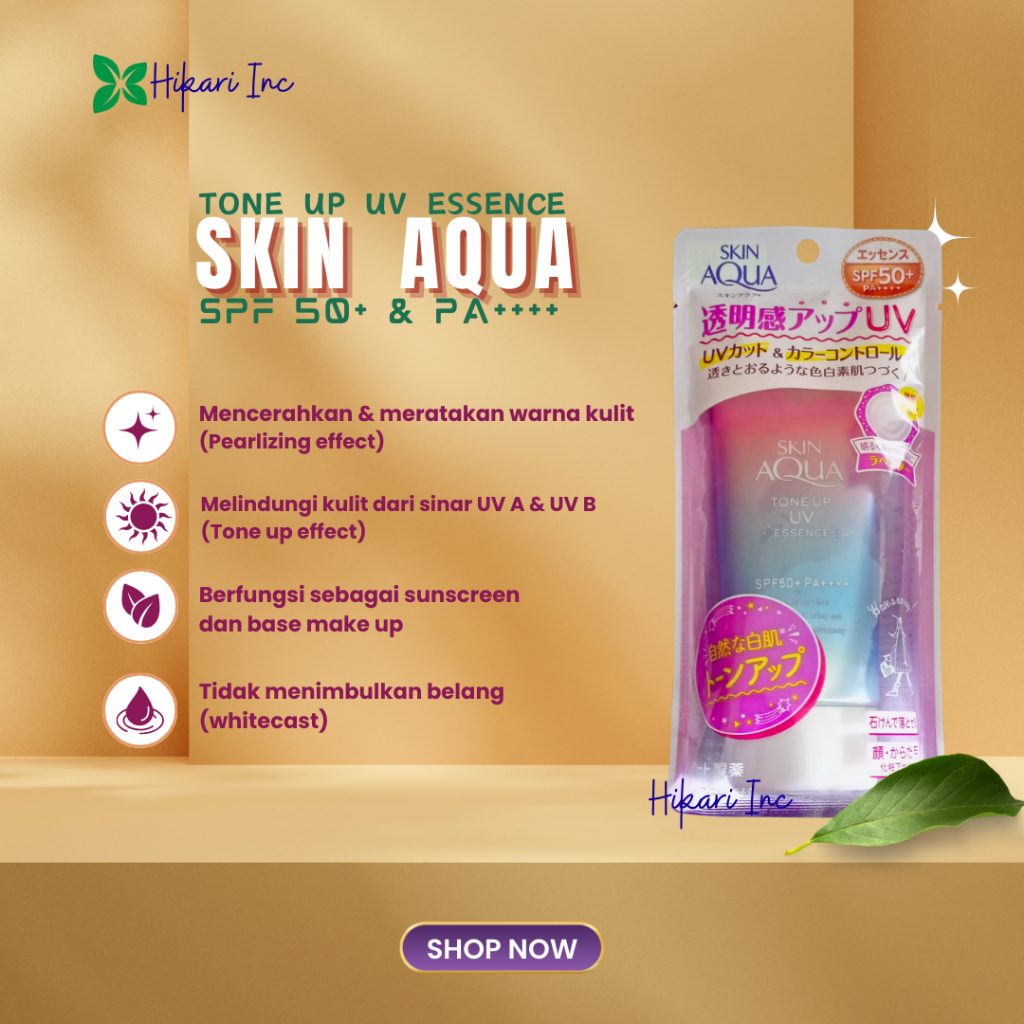 Jual SKIN AQUA Tone Up Essence SPF 50+ PA Sunscreen 80 GR Original ...