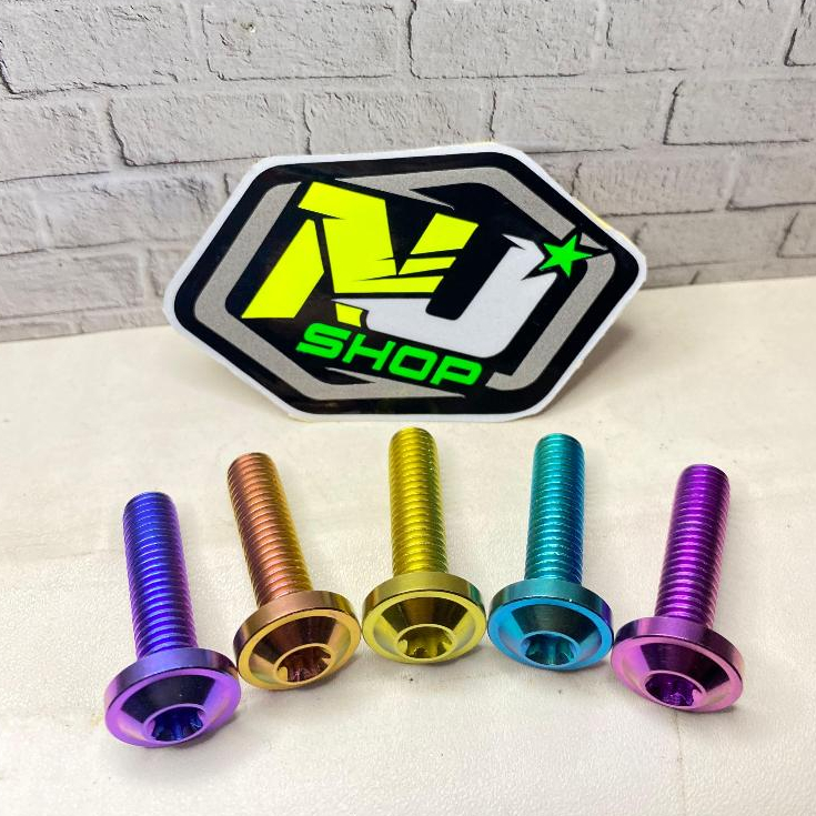 Jual Harga Satuan baut titanium gr5 M8 x 30 drat 12 Titanium panjang ...