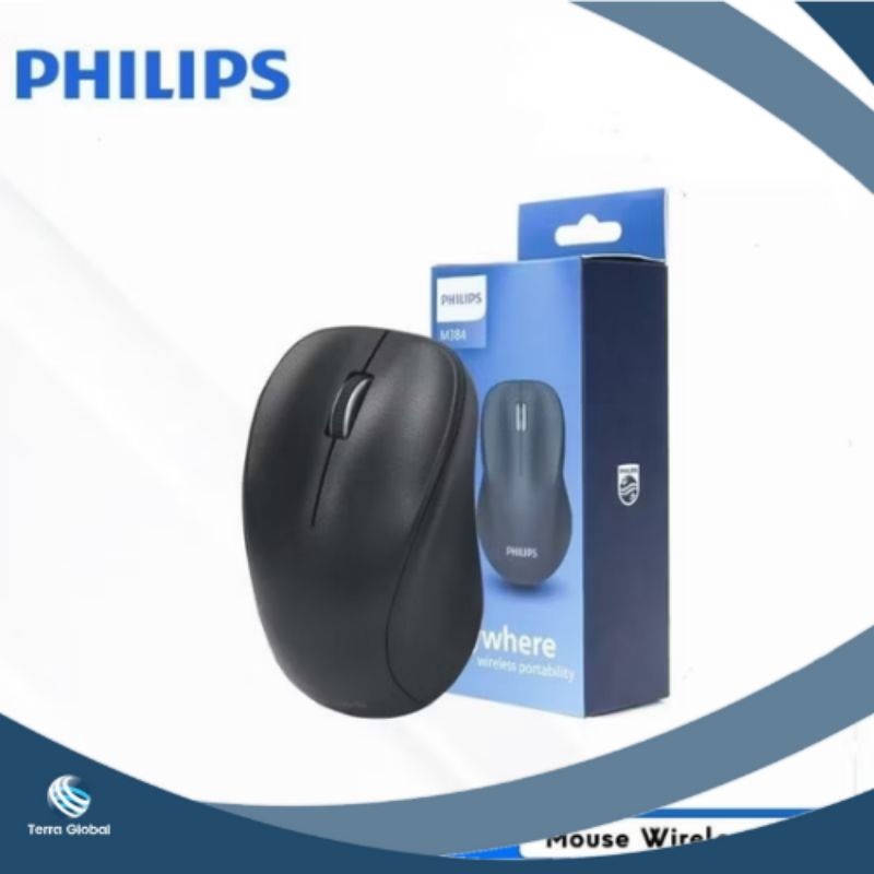Jual Mouse Wireless Philips M-384 1600DPI Ergonomis | Shopee Indonesia