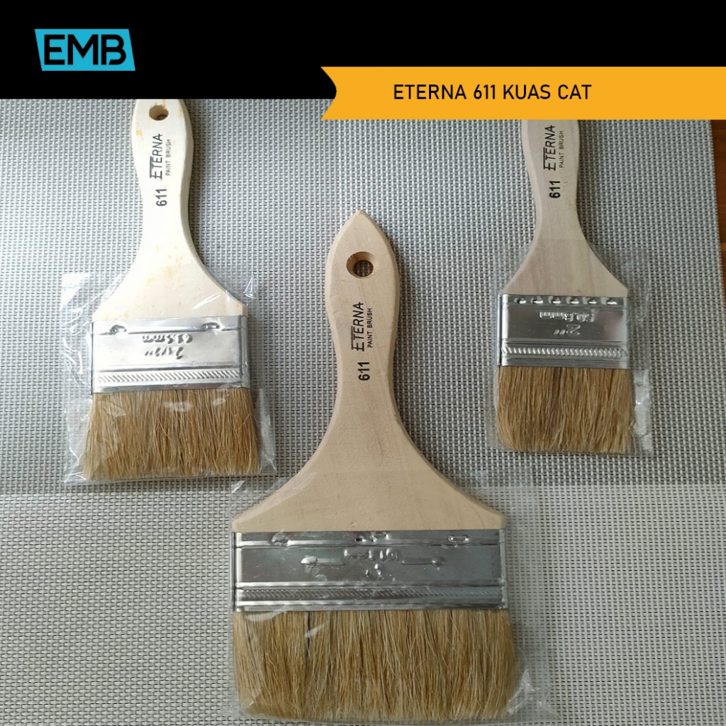 Jual Kuas Cat Eterna ukuran 2" 2 1/2" 3" 4' - koas kayu cat tembok ...