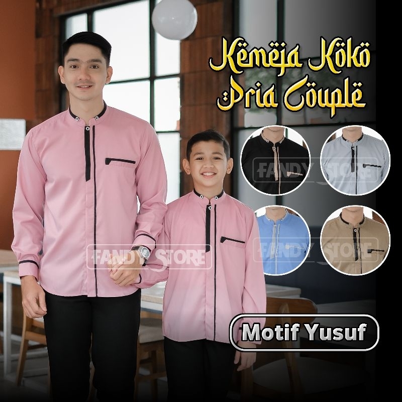 Jual Baju Koko Couple Ayah dan Anak Laki Laki Lengan Panjang Terbaru 2025 Koko Couple Premium ...