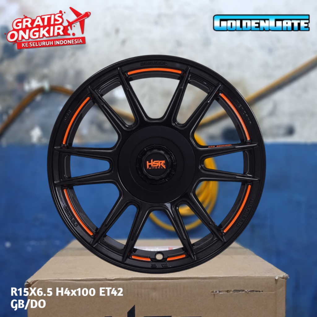 Jual Velg mobil r15 terbaru hsr kencana 4x100 lebar 6,5 et42 untuk brio ...