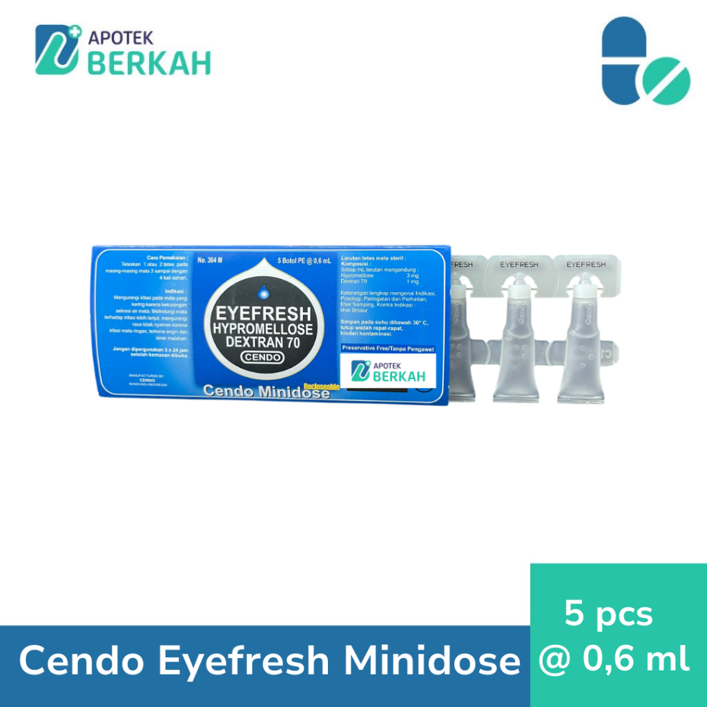 Jual Cendo Eyefresh Minidose Obat Tetes Steril Mata Kering - 5 pcs @0.6 ...
