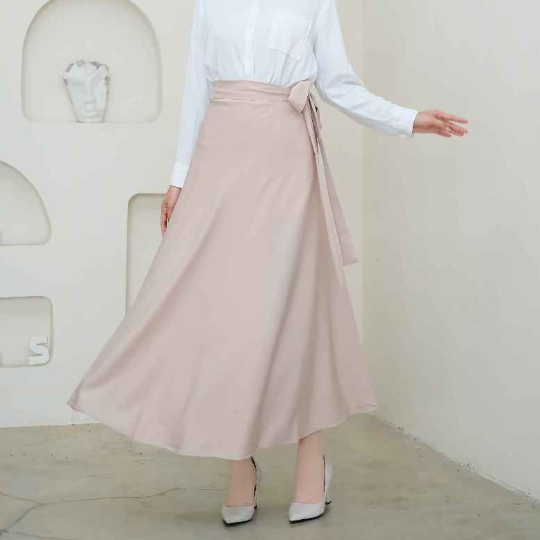 Jual Rok Flare Wanita | Davina Skrit Lilit | Rok Lilit Style Korea ...