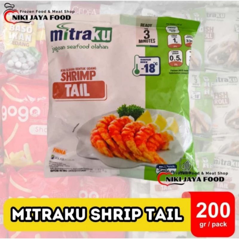 Jual Mitraku Shrimp Tail 200 gram || Niki Jaya Food | Shopee Indonesia