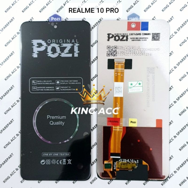 Jual ORIGINAL POZI LCD TOUCHSCREEN OPP REALME 10 PRO BLACK ORIGINAL ...