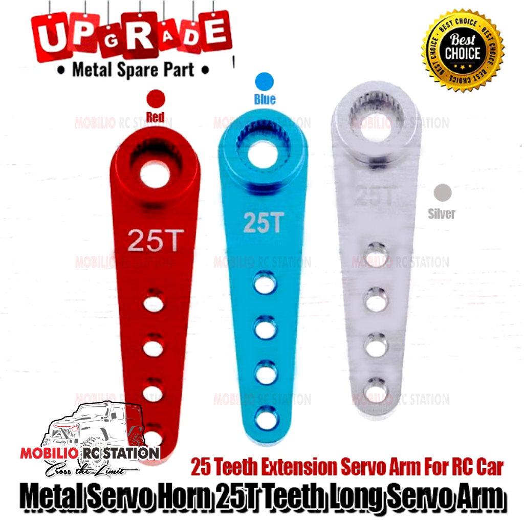 Jual Upgrade Part Universal Metal Servo Horn 25T Teeth Long Servo Arm ...