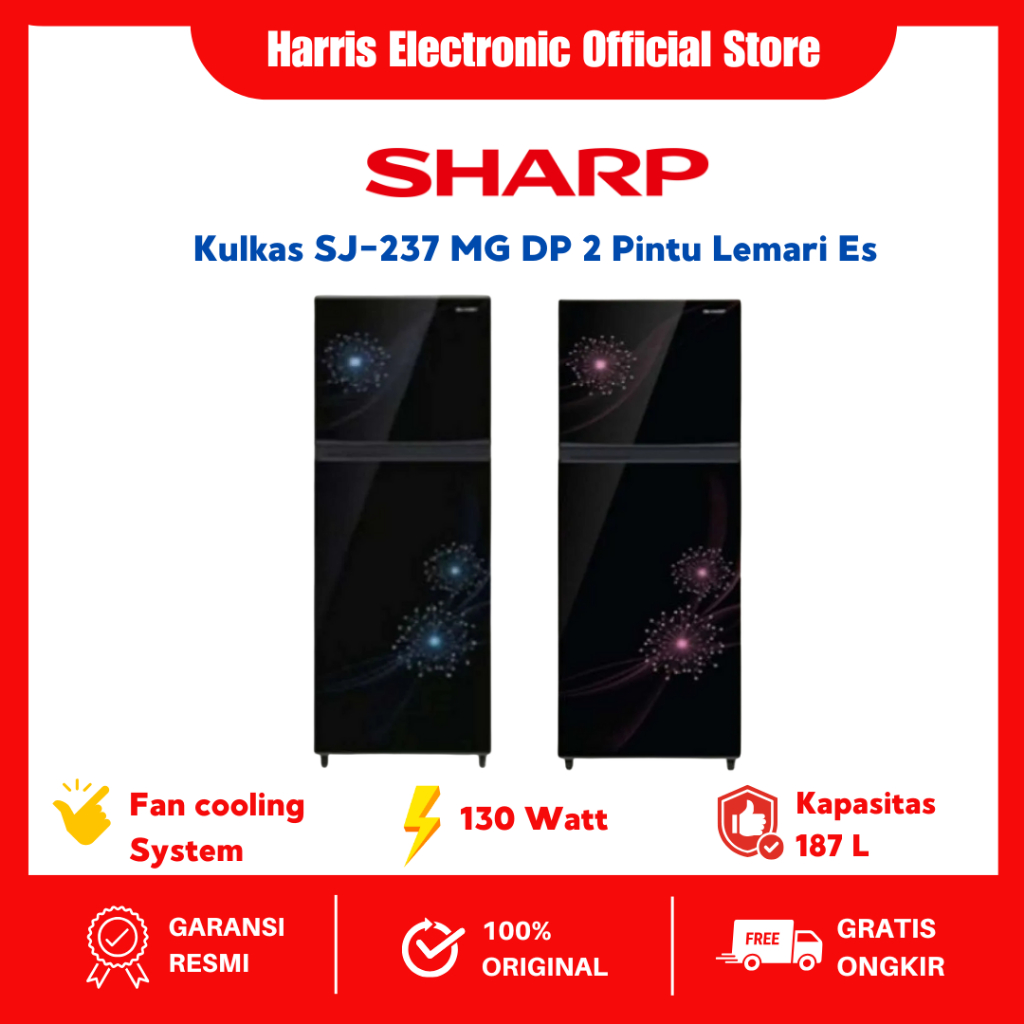 Jual Sharp Kulkas SJ-237 MG DP 2 Pintu Lemari Es Kapasitas 187 Liter ...