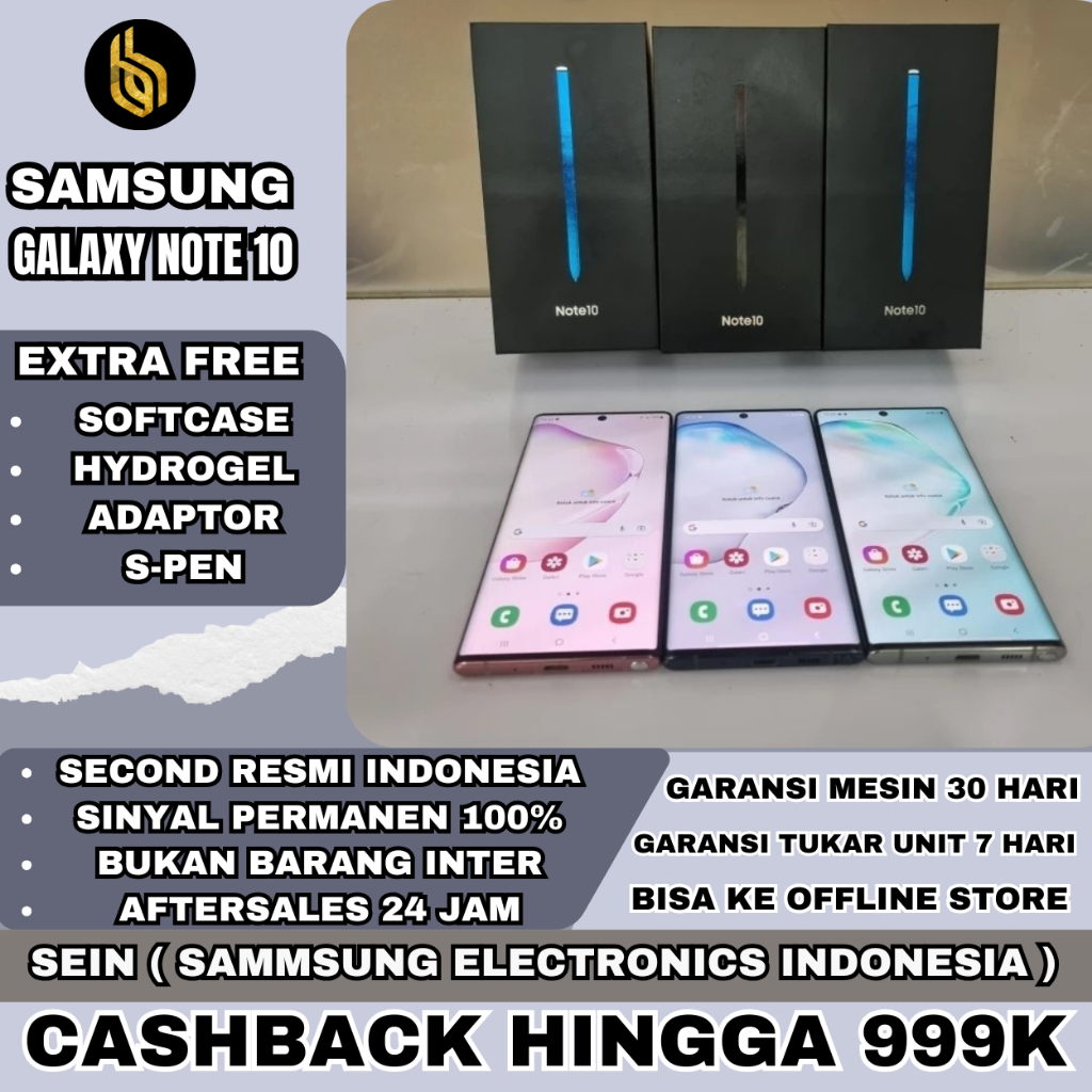 Jual Samsung Galaxy Note 10 SEIN 8/256GB Second Fullset Original Resmi Indo | Shopee Indonesia
