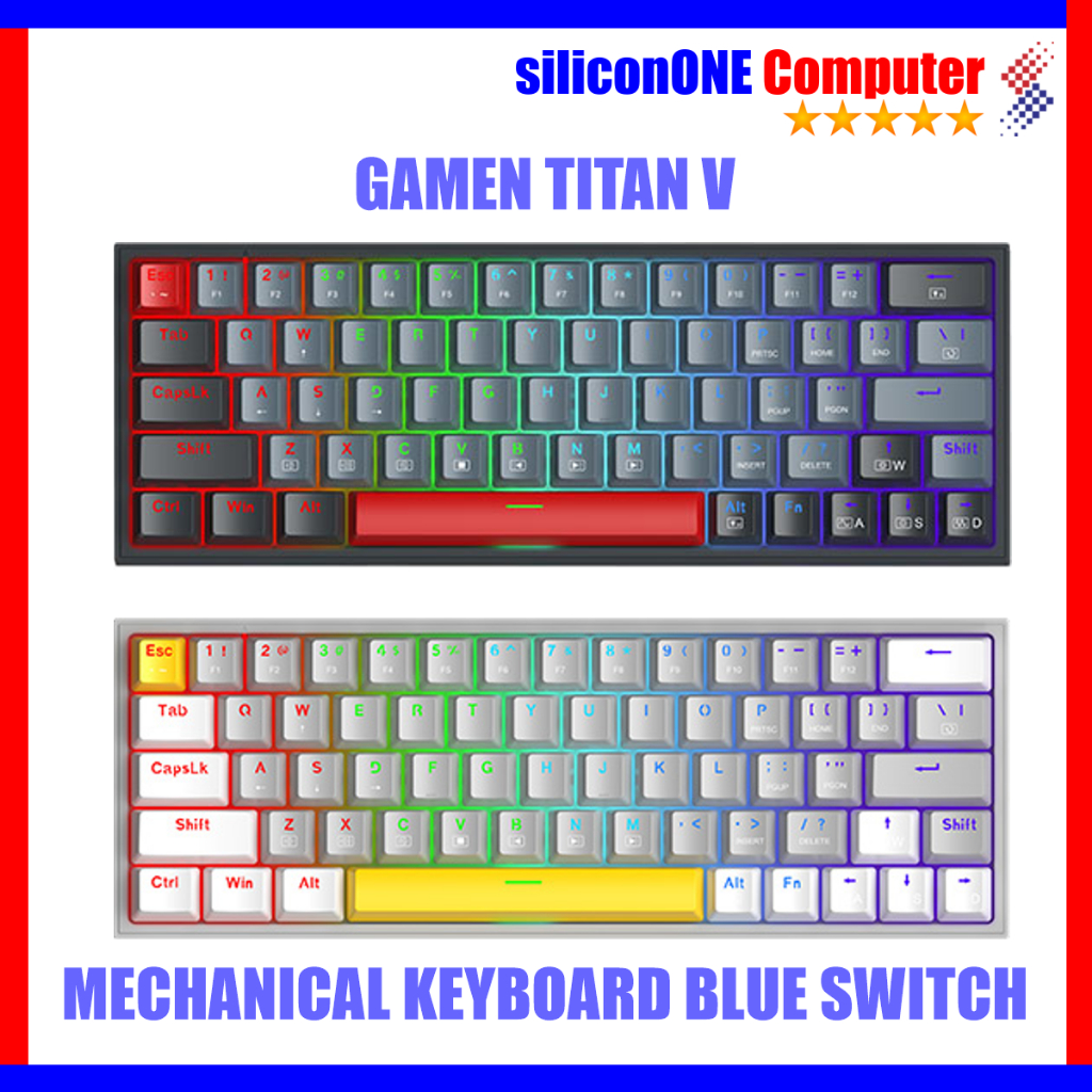 Jual Gamen Keyboard Titan V Mechanical Gaming Blue Switch | Shopee ...