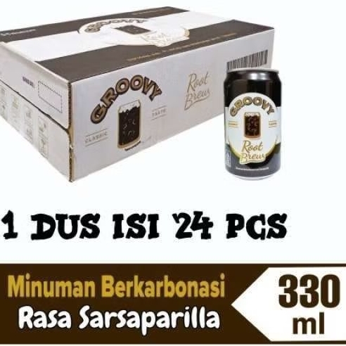 Jual Groovy Root Beer Dus Minuman Berkarbonasi Rasa Sarsaparilla 330ml ...