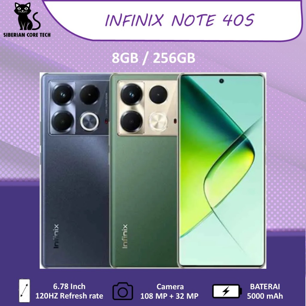 Jual Infinix Note 40s [8GB/256GB] HELIO G99 6.78 inch AMOLED | GARANSI RESMI | Shopee Indonesia
