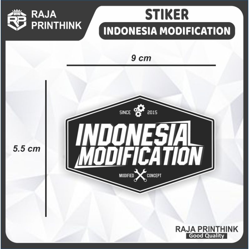 Jual Stiker Indonesia Modification / Logo Motor Modifikasi Waterproof ...