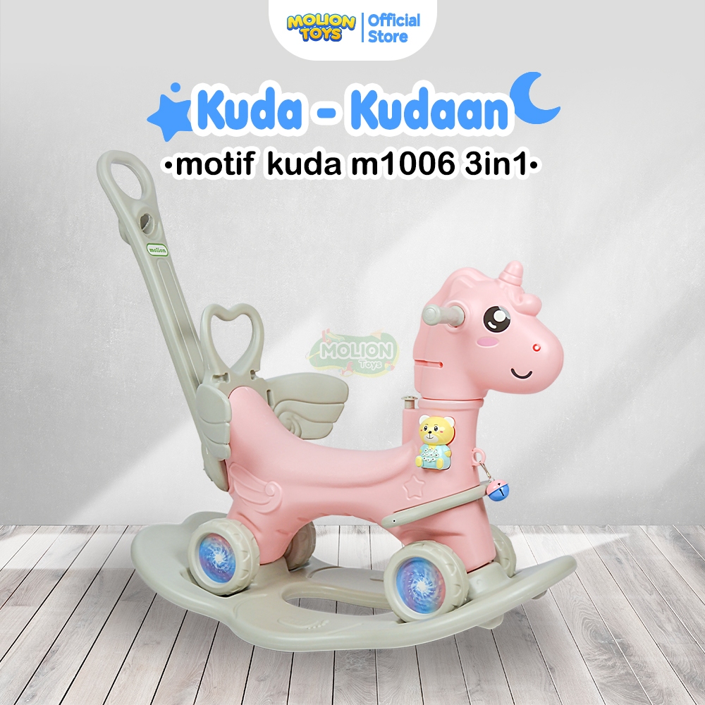 Jual 𝗠𝗢𝗟𝗜𝗢𝗡 𝗧𝗢𝗬𝗦 Mainan Kuda Kudaan Musik Anak Rocking Horse 3in1 M1006 ...