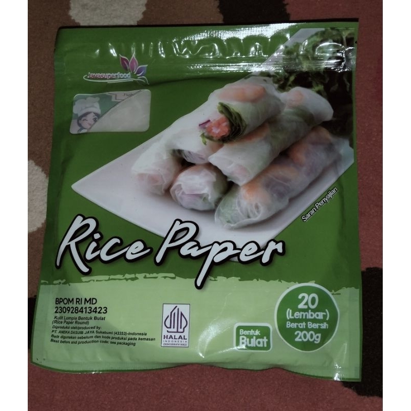 Jual Bentuk Bulat Rice Paper BPM RI MD 20 Lembar Berat Berkshish 200g ...