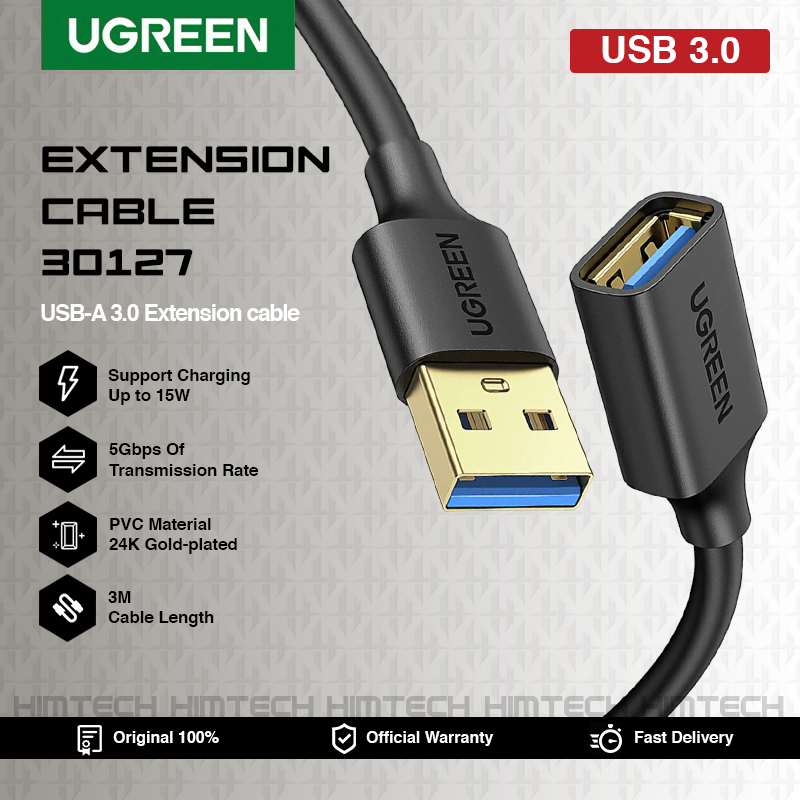 Jual HIMTECH - UGREEN 30127 USB Extension Cable USB Male To USB 3.0 ...
