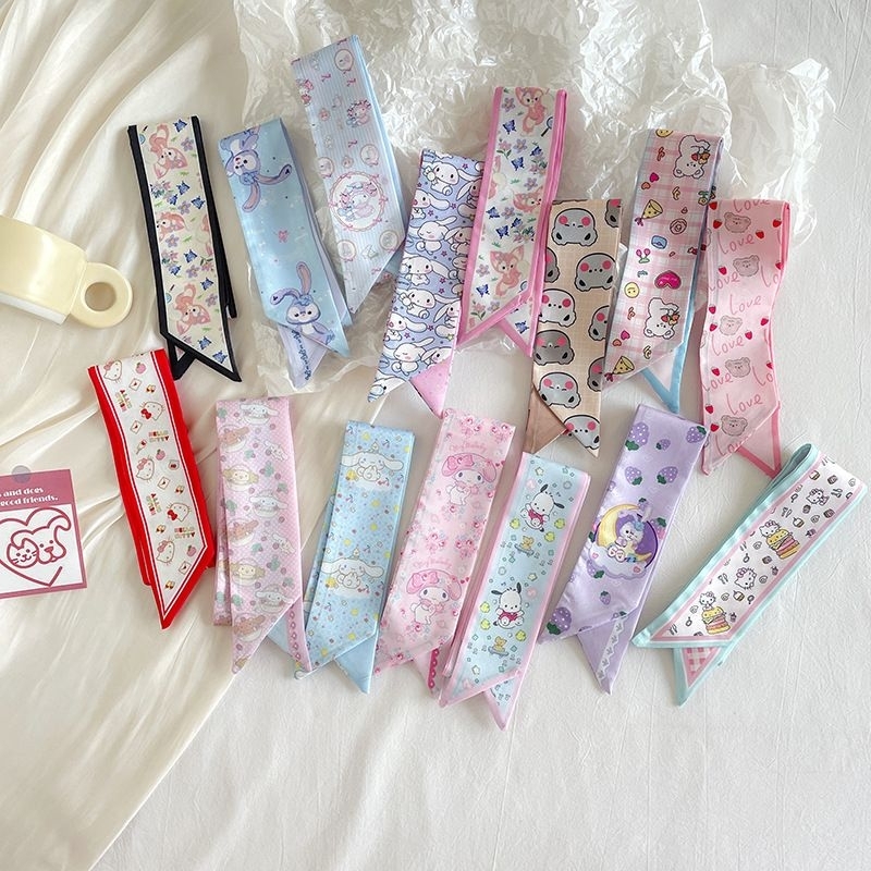 Jual DELUNASHOP Syal sanrio dan motif lain Korea Syal Sutra Serbaguna ...