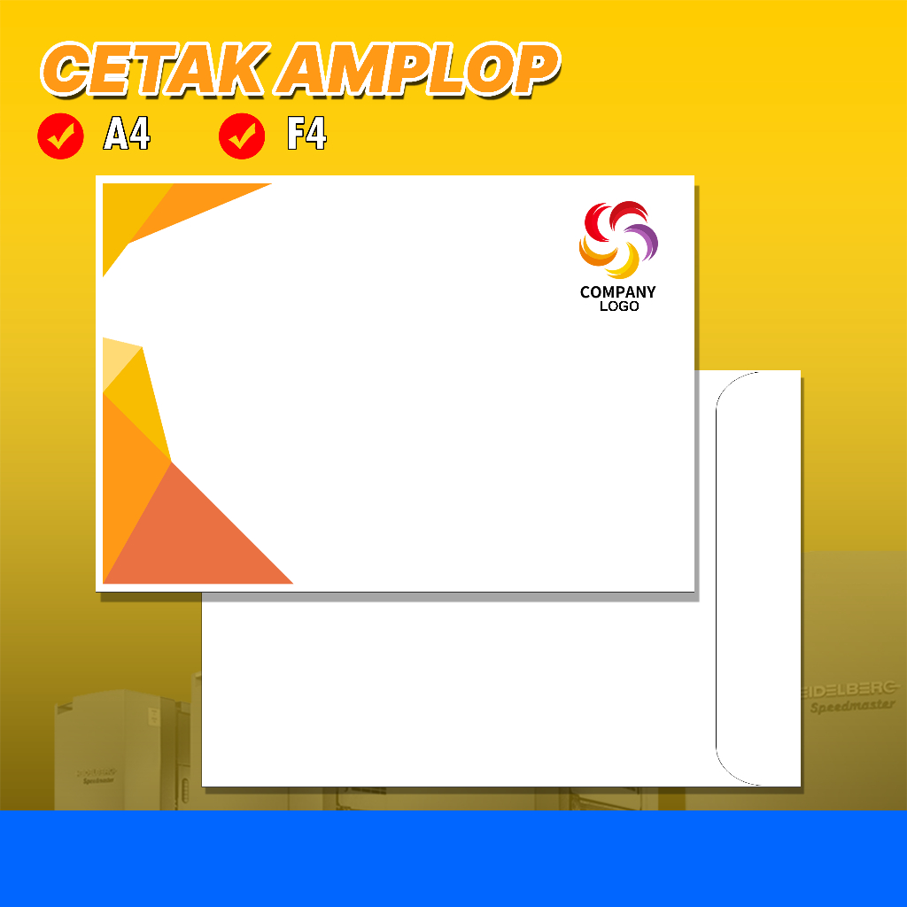 Jual Cetak Amplop Putih F4 Folio Custom Full Warna | Shopee Indonesia
