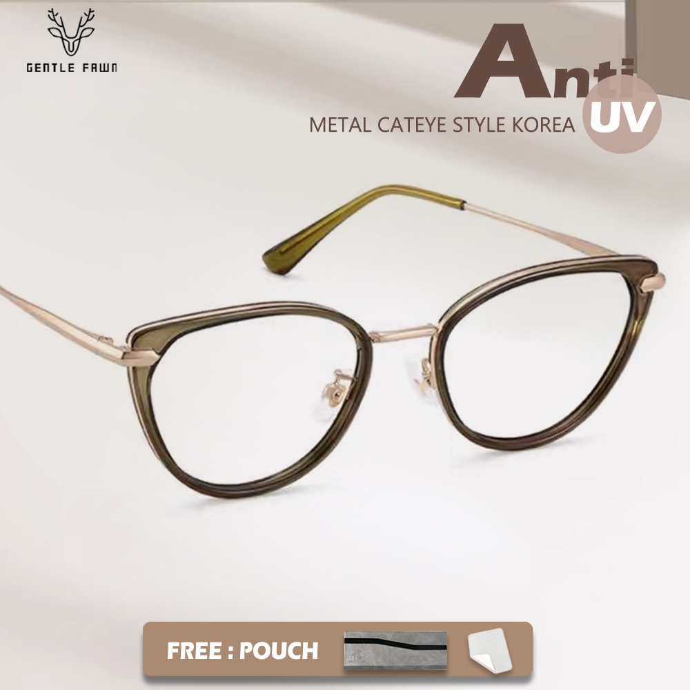 Jual Gentle Fawn Kacamata Anti radiasi Blueray Style Wanita Fashionable Frame Bahan Tr90 Metal ...