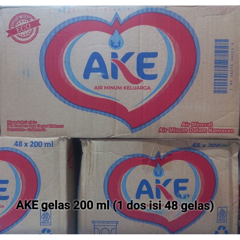 Jual Air Mineral AKE gelas / JV gelas isi 48 gelas | Shopee Indonesia