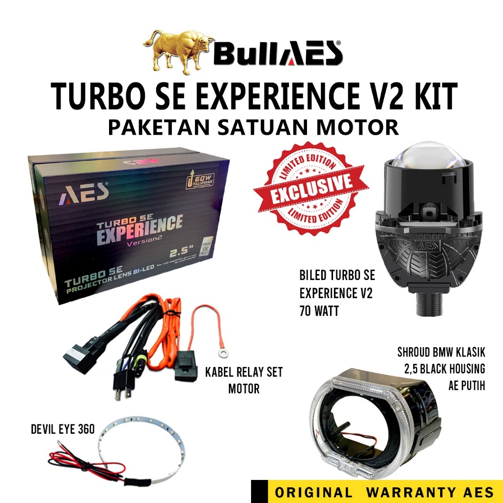 Jual Biled AES Turbo Se Experience V2 2.5 Inch Paketan Satuan Merk AES | Shopee Indonesia