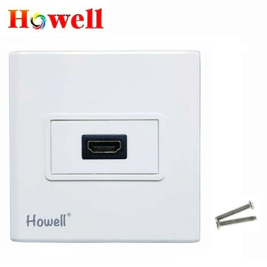 Jual Howell Wall Face Plate HDMI 1 Port - Faceplate HDMI - Wallplate ...