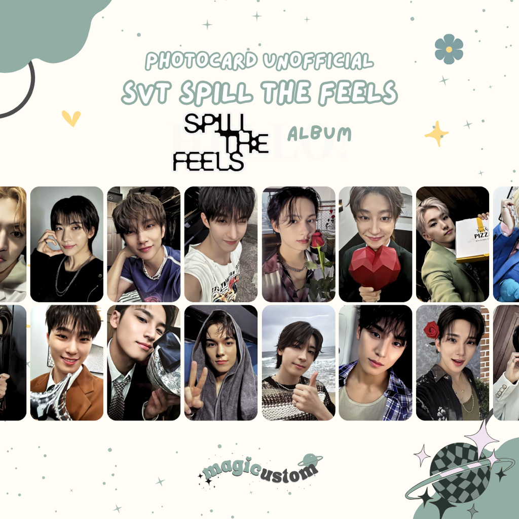 Jual PC PHOTOCARD UNOFFICIAL SEVENTEEN SPILL THE FEELS ALBUM FEEL BLUE ...