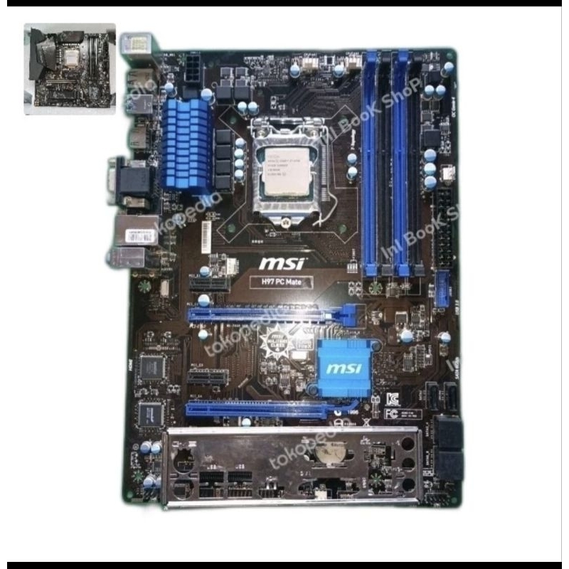 Jual PAKET MAINBOARD MSI H97 PC MATE Ddr3 Atx With Core I5 4670 Gen 4 ...