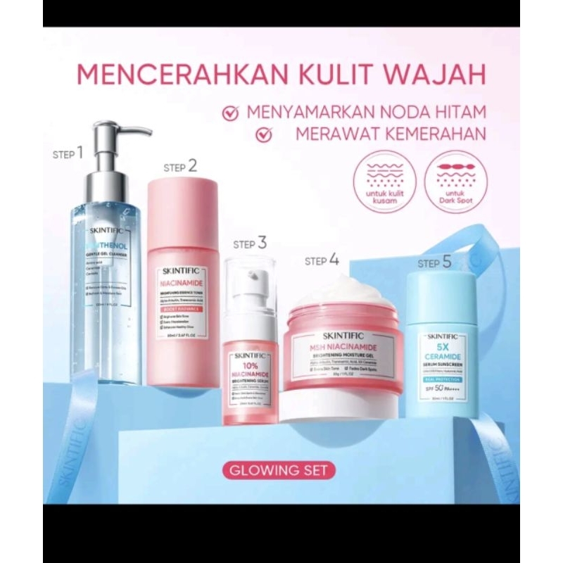 Jual SKINTIFIC GLOWING SET | Shopee Indonesia