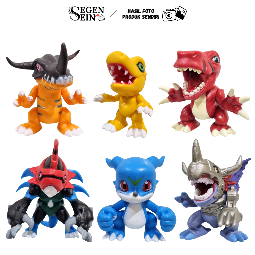 Jual Action Figure Digimon Chibi Digimon Set Agumon Greymon Metal ...